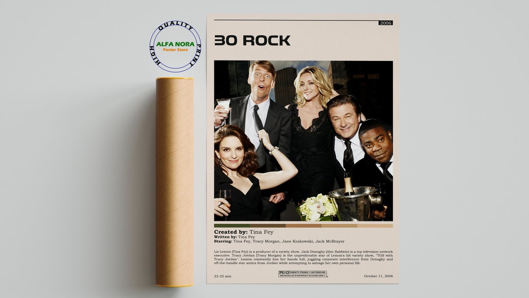 30 Rock / 30 Rock Poster / Retro Tv Series / Minimalist Movie - Etsy