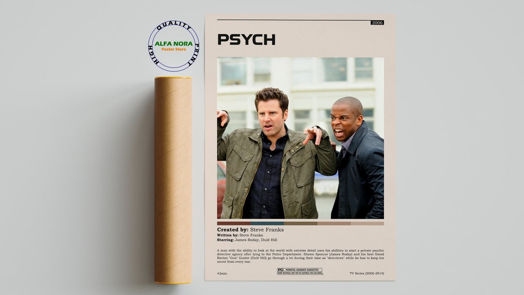 Psych / Psych Poster / Minimalist Movie Poster / Vintage Retro Art ...
