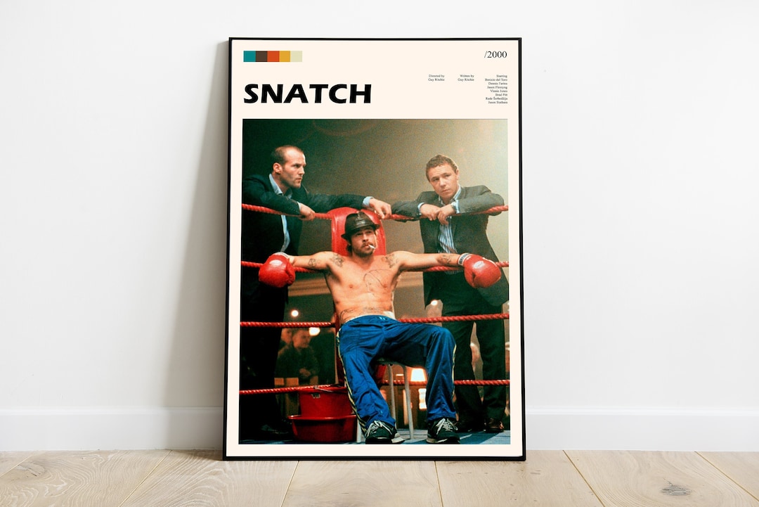 Snatch Poster / Guy Ritchie / Minimalist Movie Poster / Vintage Retro ...