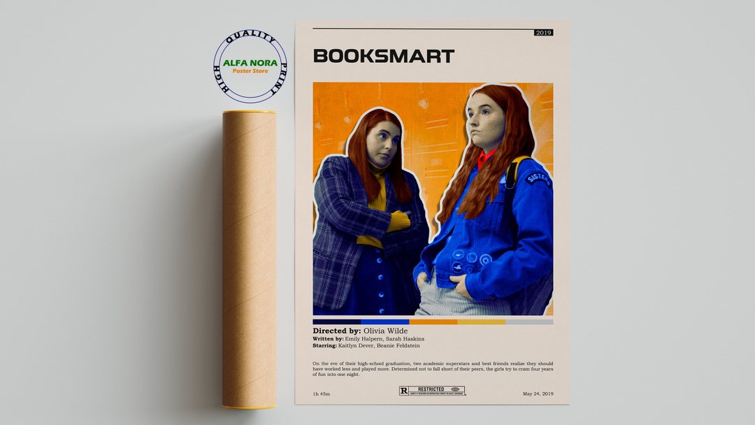 Booksmart / Booksmart Poster / Olivia Wilde / Minimalist Movie Poster / Vintage Retro Art Print ...