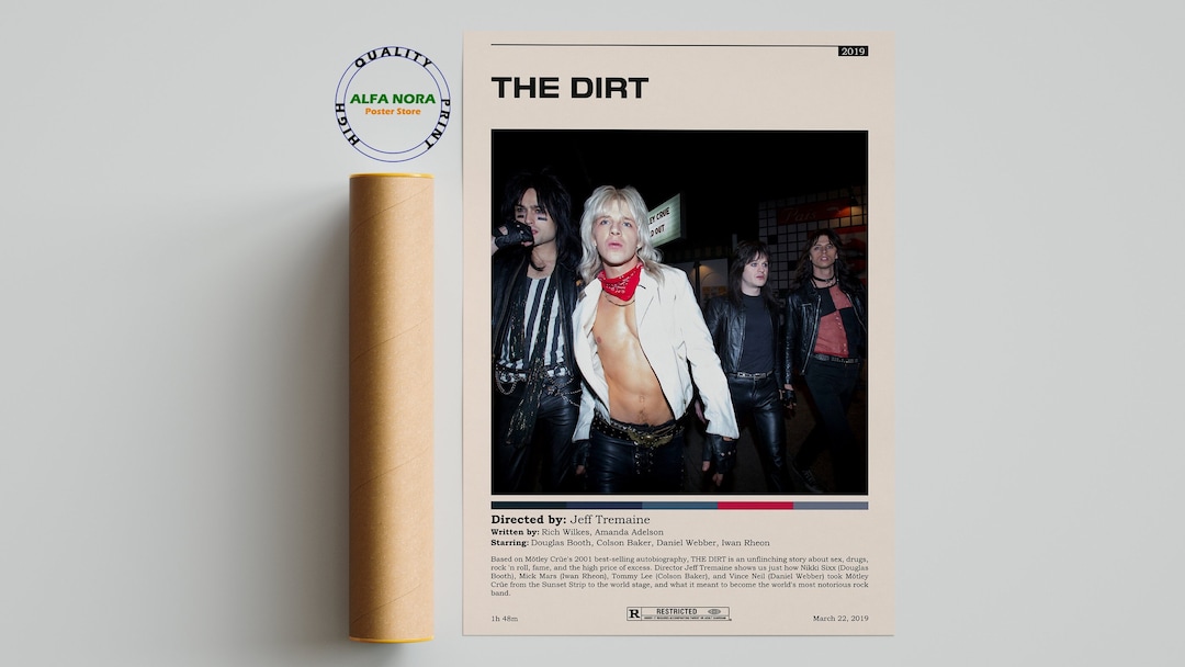 The Dirt / the Dirt Poster / Minimalist Movie Poster / Vintage Retro ...
