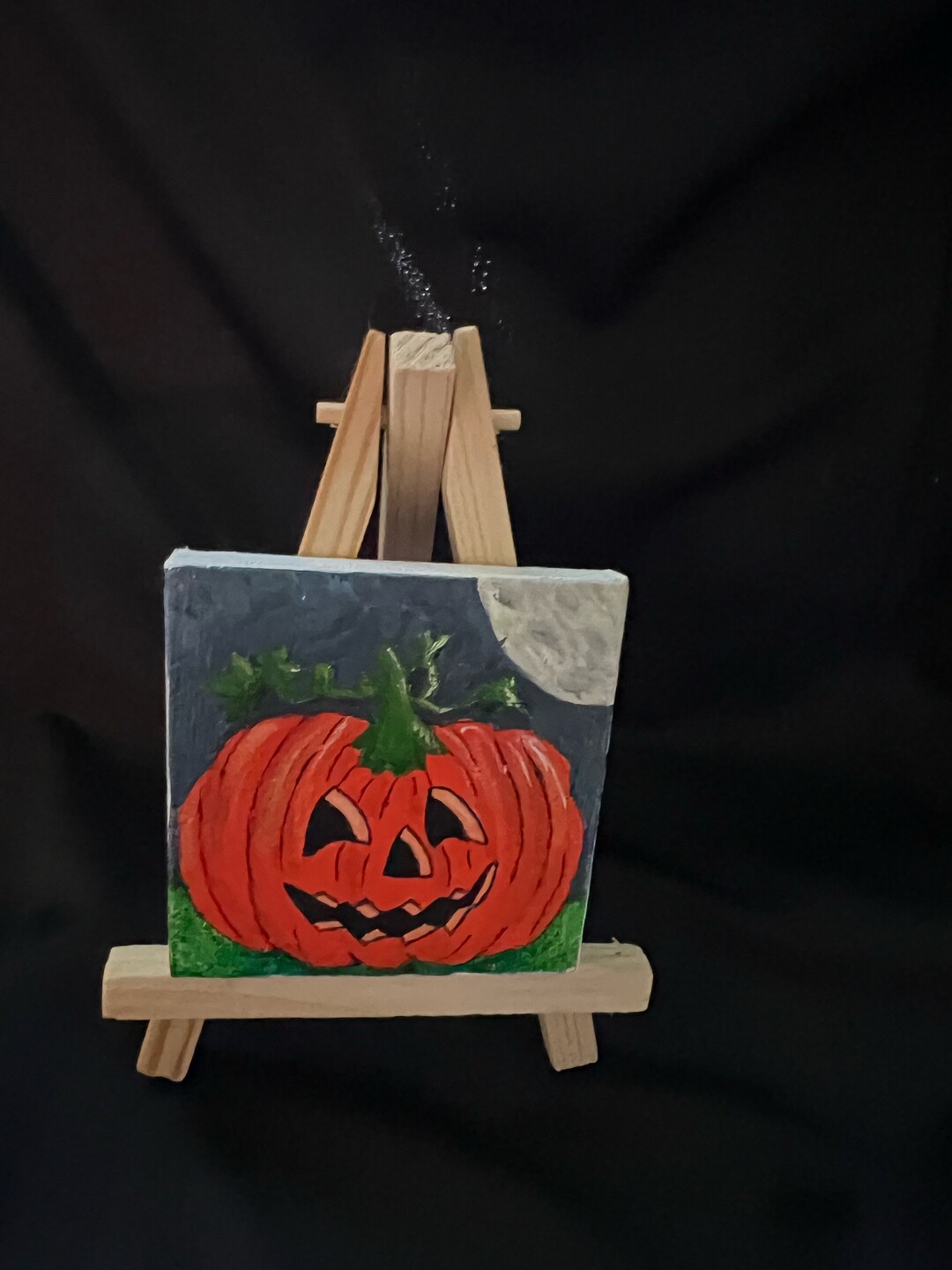 Halloween Jack-o-lantern Custom Painted With Easel - Etsy