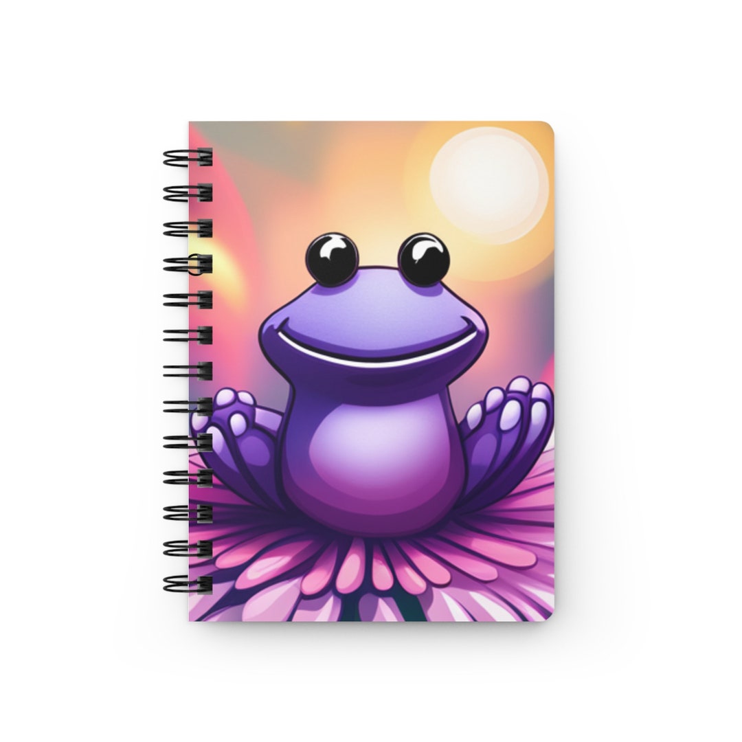 Adorable Purple Frog Notebook - Perfect for Ribbit-ing Ideas! - Etsy
