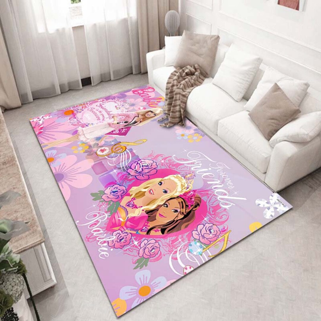 Barbie Rug Girls Bedroom Rugs Cartoon Rug Cute Rug Kids - Etsy