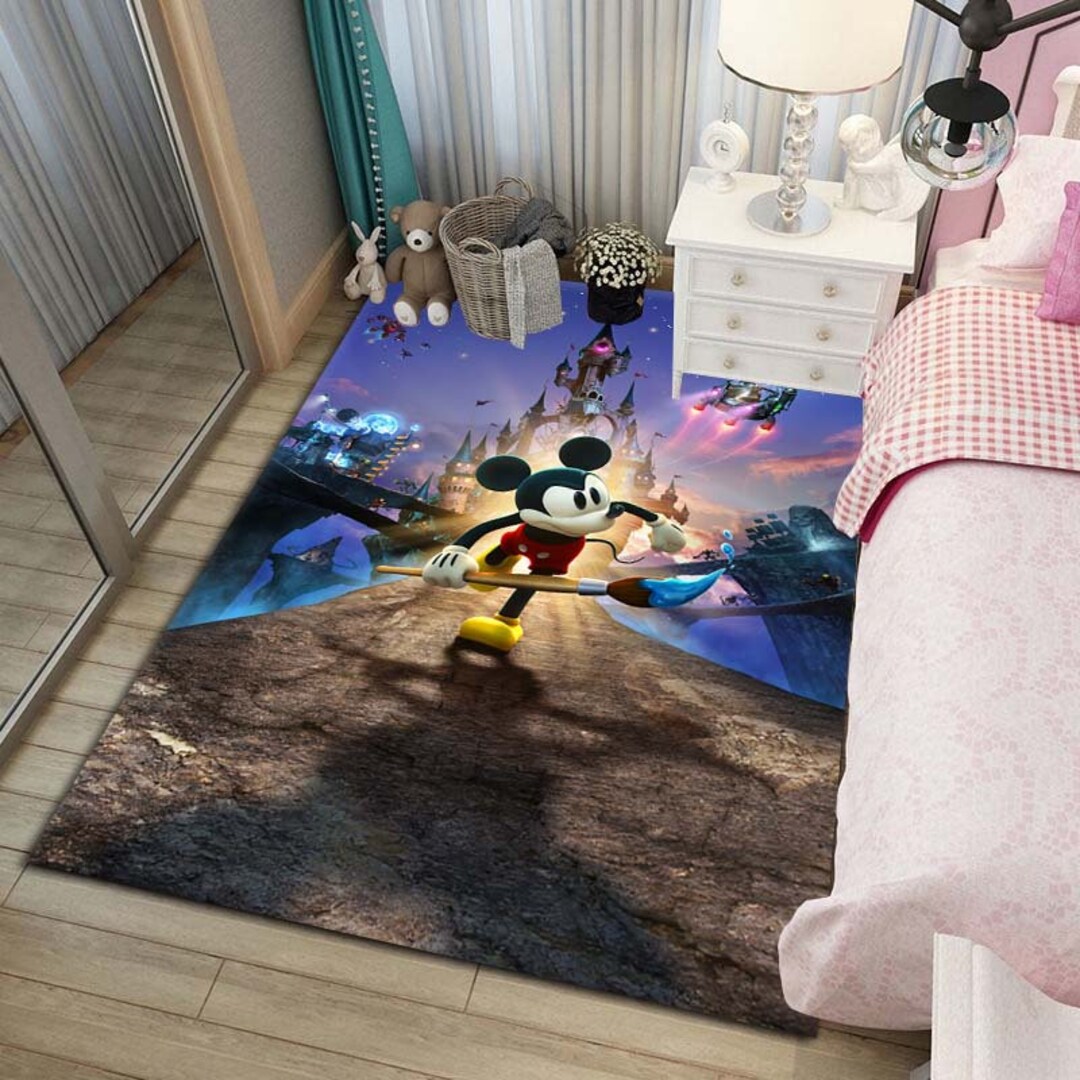 Disney's Minnie Mouse Rugmickey Mouse Rugdonald Duck - Etsy