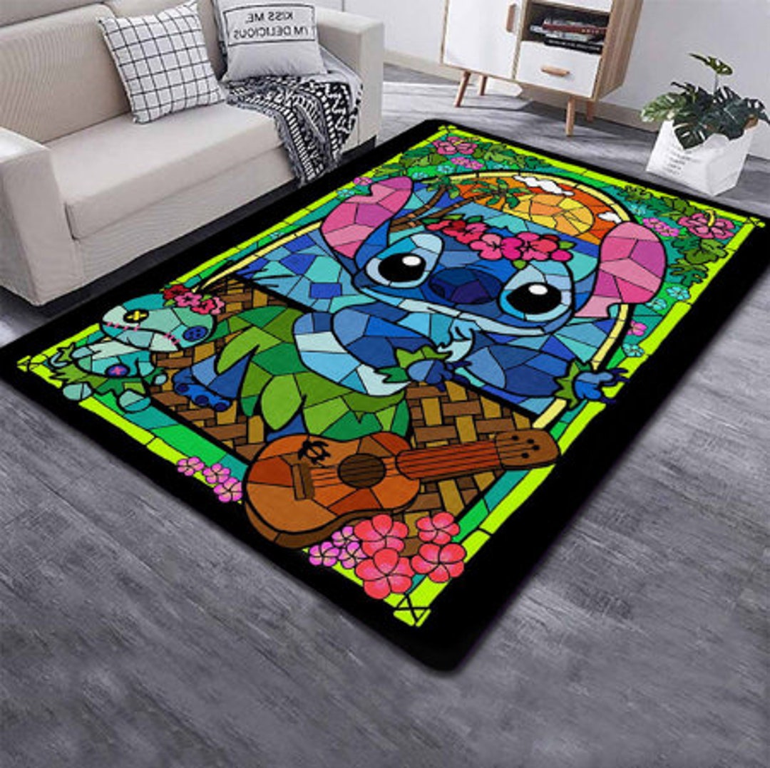 Disney's Lilo and Stitch Rug, Stitch Scream Newyear Rug, Disney's Lilo ...