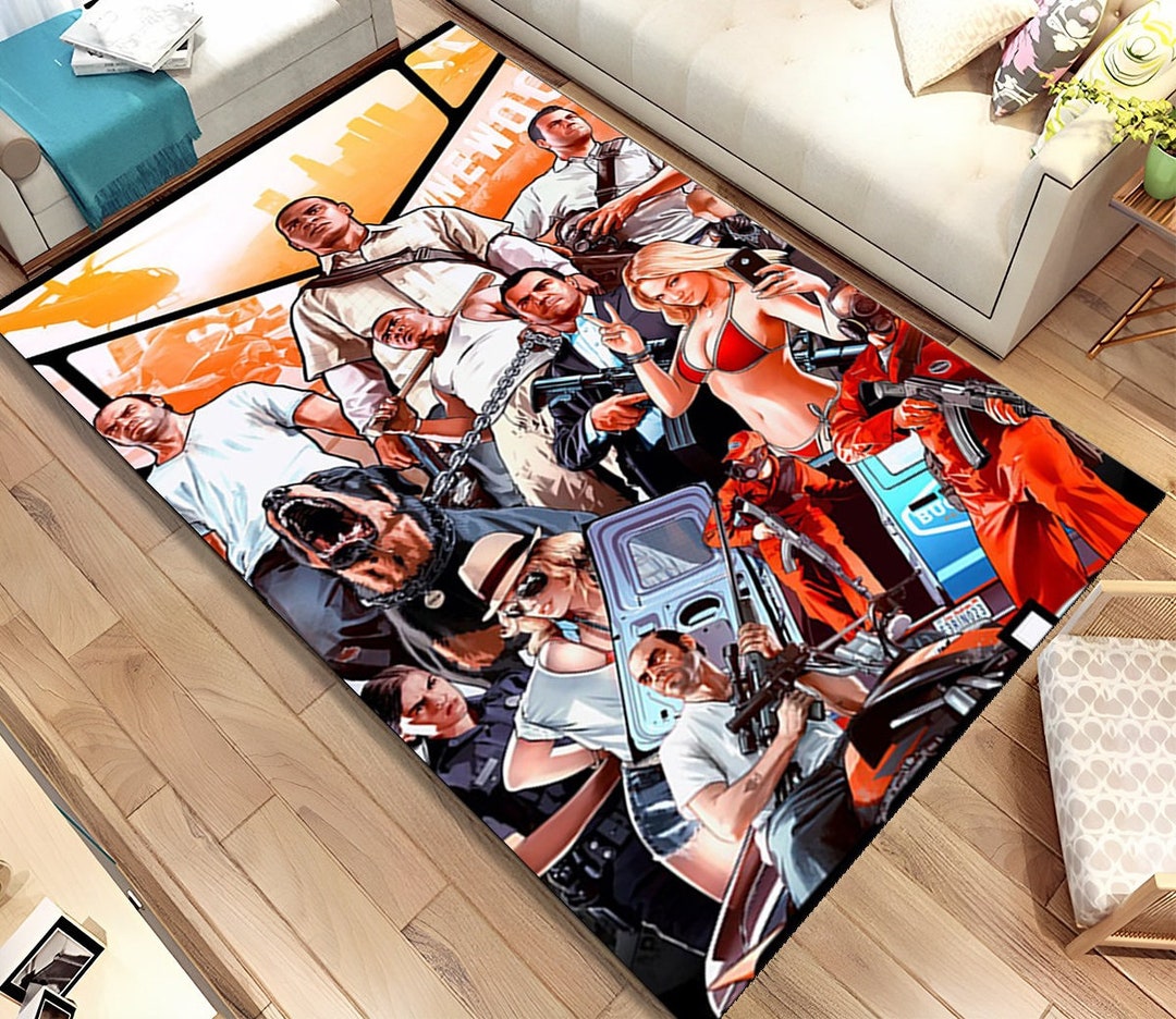 Grand Theft Auto Rug, GTA San Andreas Rug, GTA Rug, Popular Game Rug ...