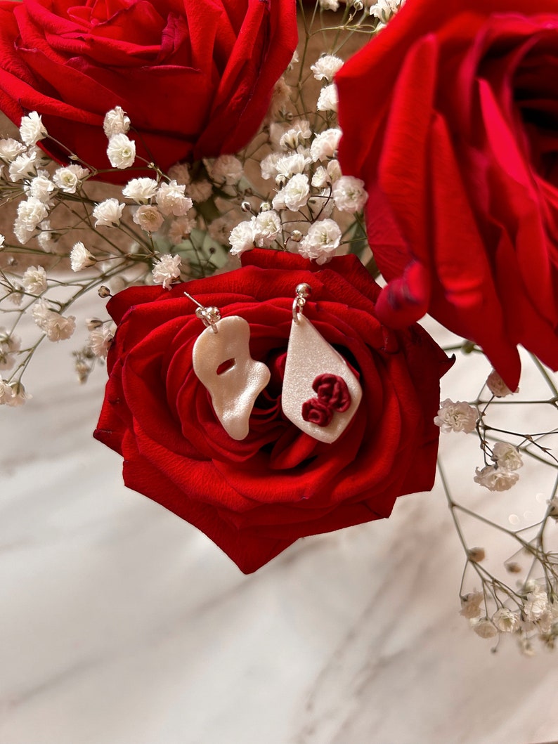 Polymer Clay Phantom of the Opera Inspired Earrings | Handmade - Etsy