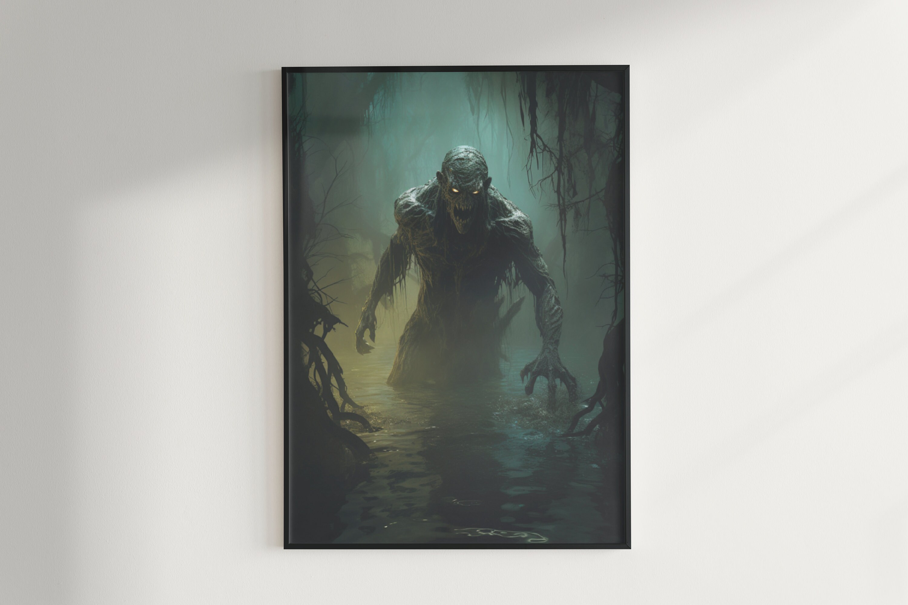 Swamp Thing, Creature, Halloween, Wall Art, Poster Print, Digital Art ...