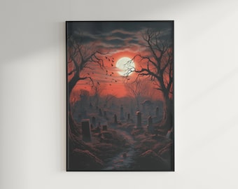 Graveyard Print - Etsy