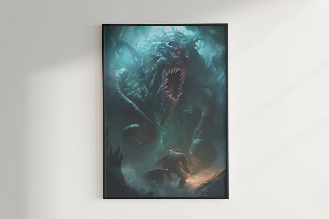 The Creature, Halloween, Digital Art, Wall Art, Poster Print - Etsy