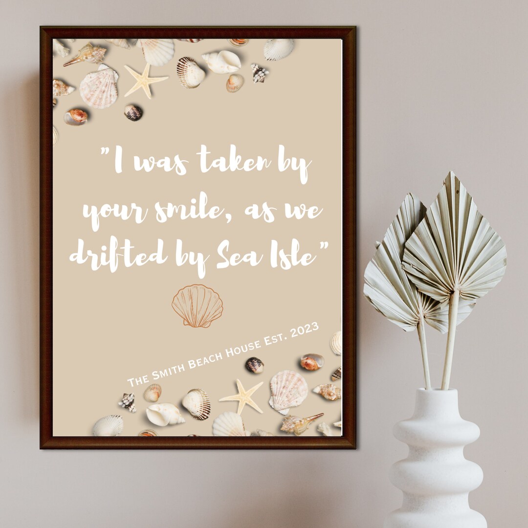 Editable Beach House Sign New Beach House Sign Housewarming Beach House ...