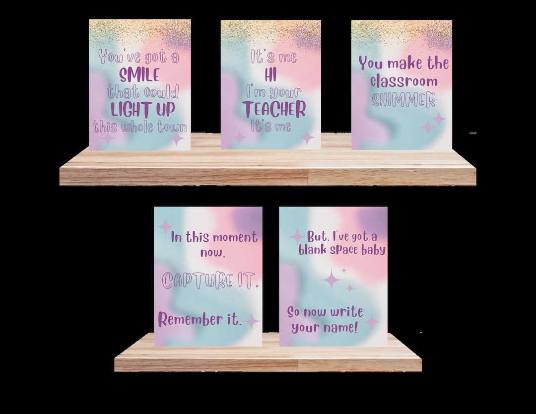 Taylor Swift Classroom Posters Bundle Swiftie Inspired Classroom - Etsy