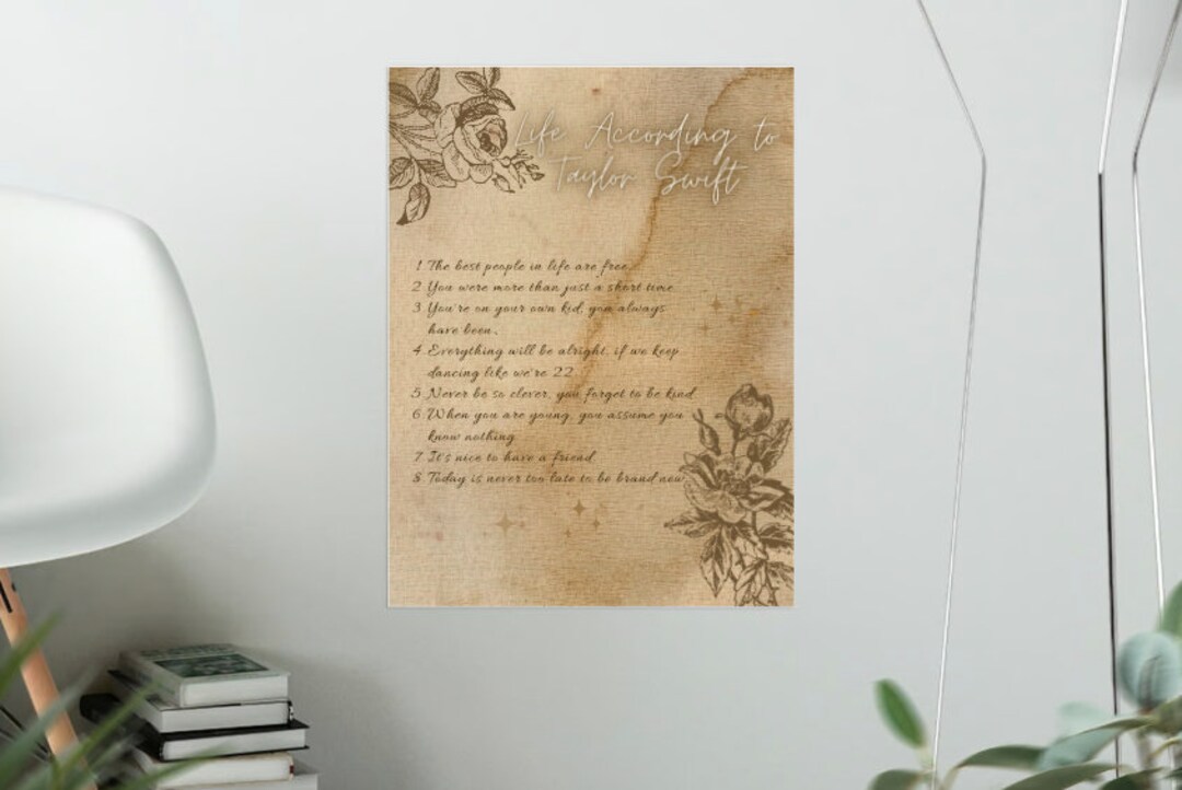 Taylor Swift Life Lessons Decor - Etsy