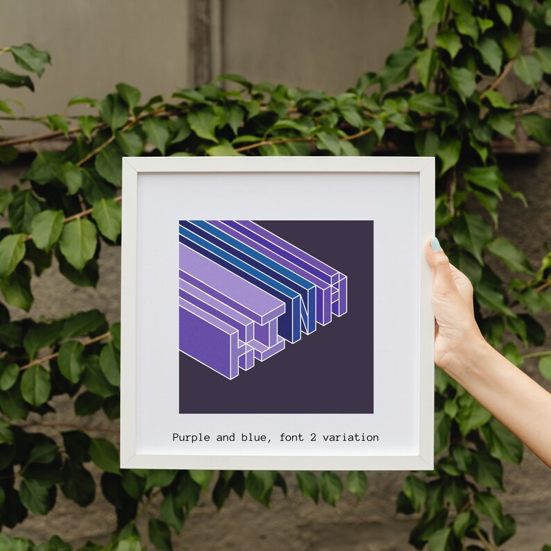 Isometric Name Profile Picture for Social Media, Business, and Personal ...