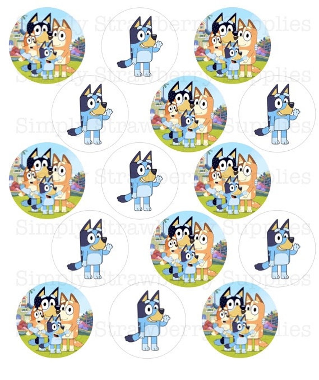 Bluey Edible Icing Rounds 2 - Etsy
