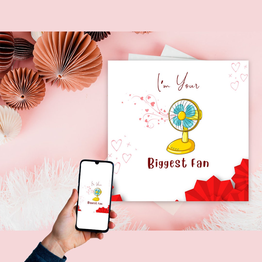Custom Funny Love Biggest Fan Card - Ideal Gift for Him or Her, Love ...