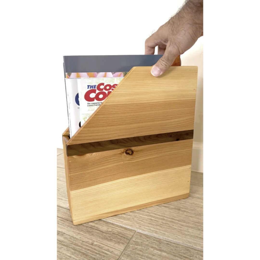 Wooden Magazine Holder, Wooden File Holder, File Organizer, Magazine ...