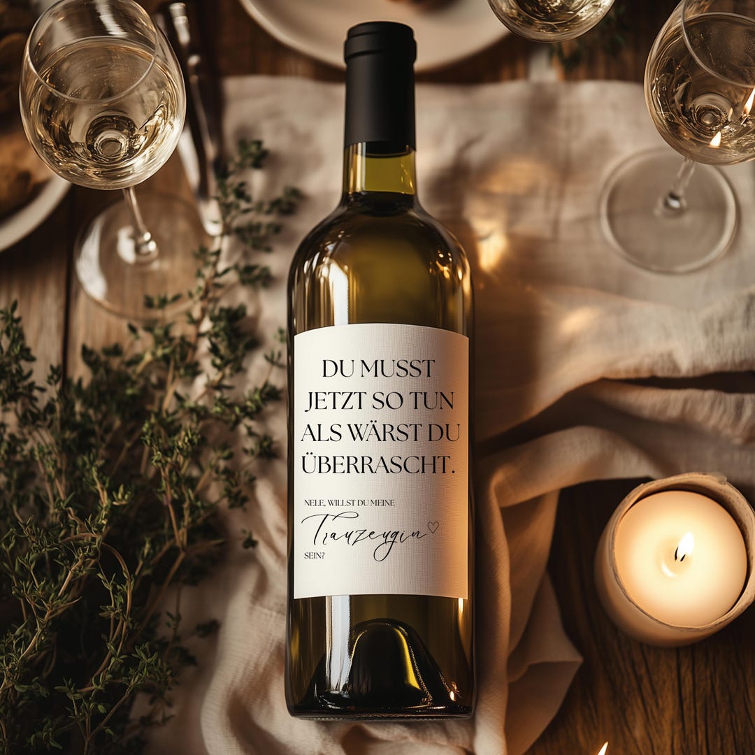 Personalized Wine Bottle Label • Ask Maid of Honor • Ask Best Man ...