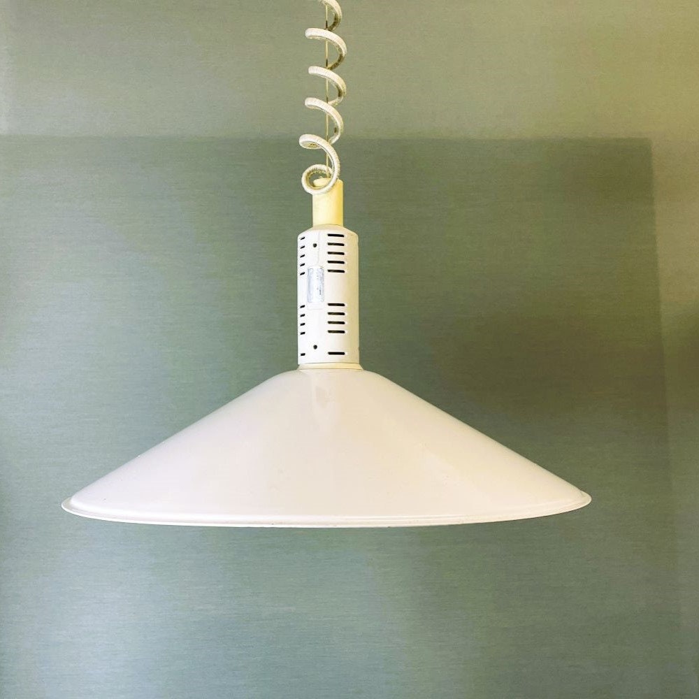 White Metal Scandinavin Modern Pull Down Retractable Drop Down ...