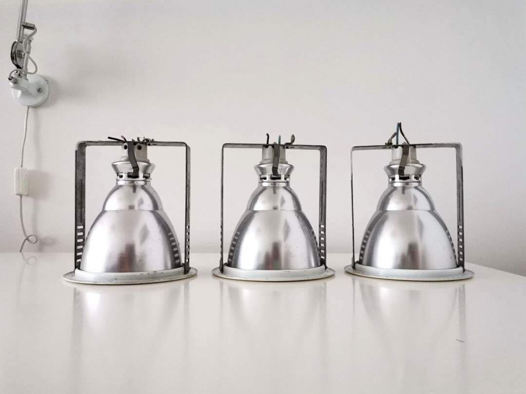 Set of 3 LARGE Industrial Lamps STAFF Spotlights Track Lights - Etsy