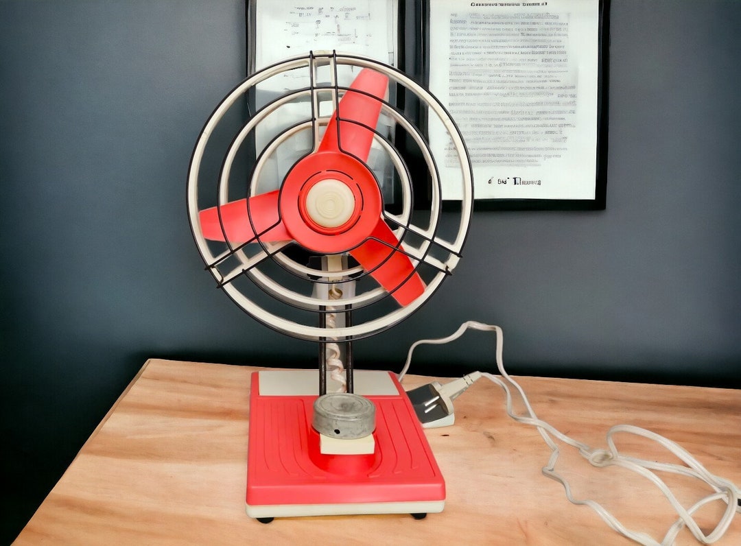 Retro Portable Rotating Air Ventilator Fan USSR Vintage Soviet Shop Bar ...