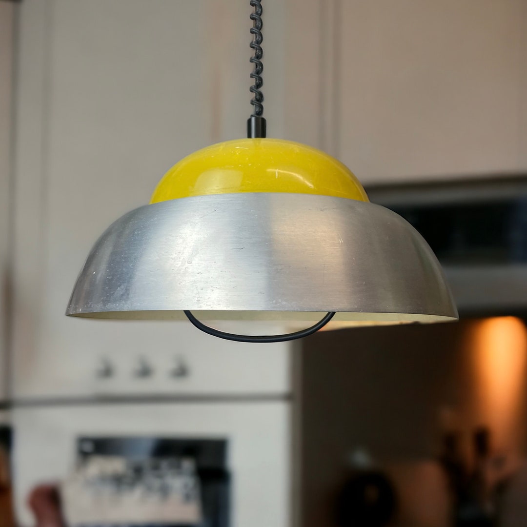 Mid Century Modern Aluminium Pull Down Hanging Kitchen Lamp - Etsy