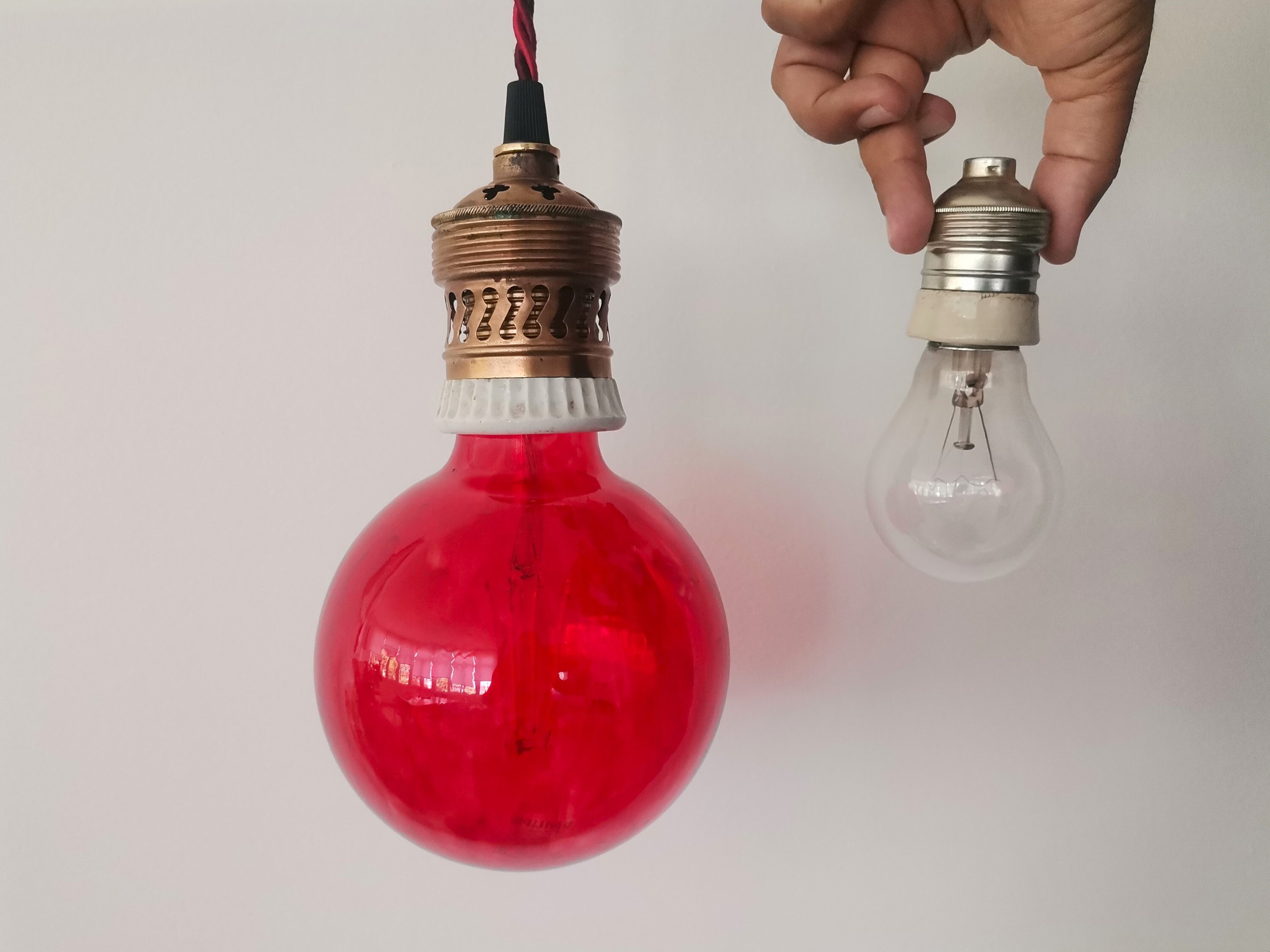 Giant Light Bulb Lamp Antique Brass Porcelain E40 Lamp Socket With ...