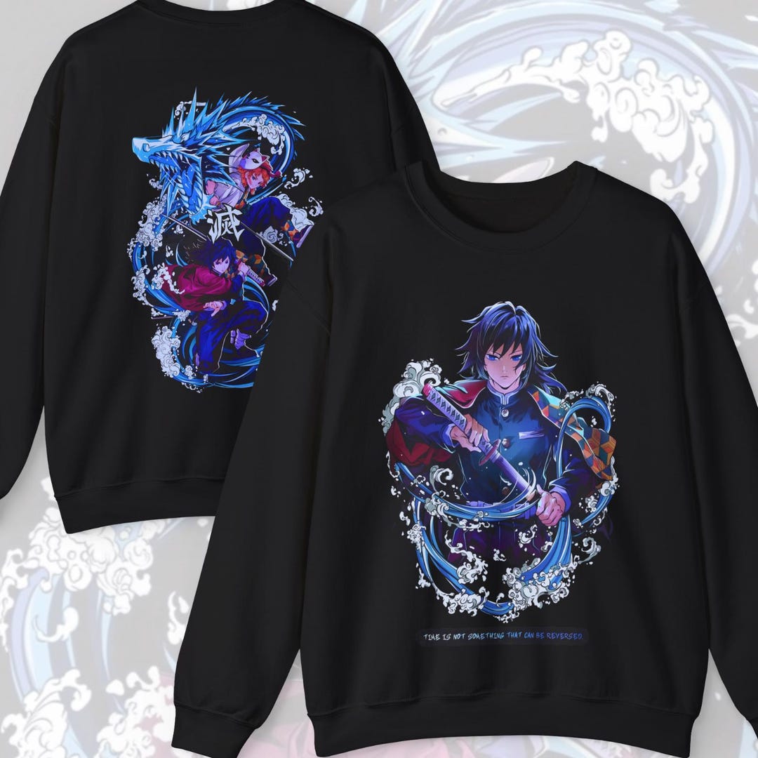Water Hashira Sweatshirt - Giyu Tomitoku - Demon Slayer Sweatshirt ...
