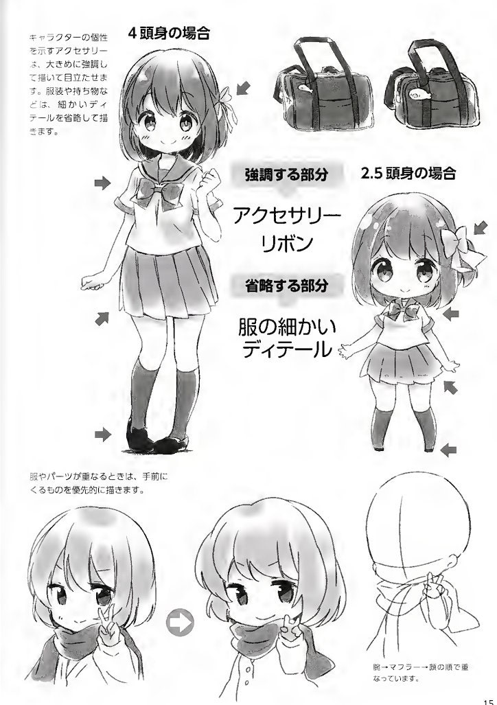 How to Draw Mini Characters,how to Draw Manga Girls, Manga Art ...