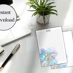 Sea Turtle Stationery | Printable Writing Paper | Letter Writing | A4 ...