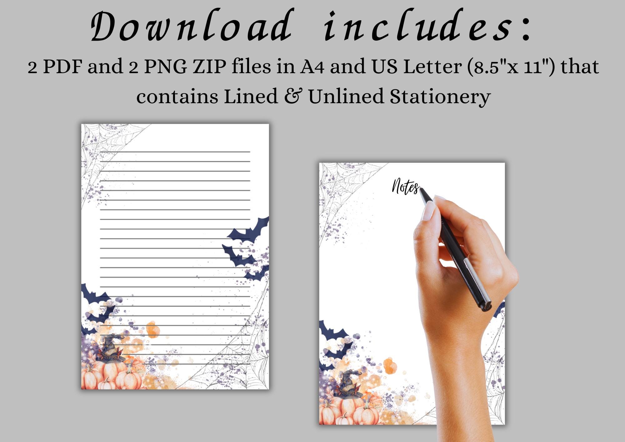 Printable Stationery | Halloween Stationery | Printable Writing Paper ...