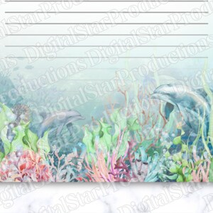 Printable Stationery | Dolphin | Printable Writing Paper | A4 | US (8.5 ...