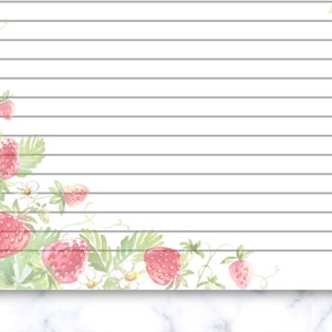 Printable Stationery | Strawberry Stationery | Printable Writing Paper ...