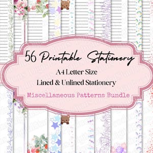 Printable Stationery | Patterns Stationery | Bundle | Printable Writing ...