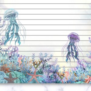 Printable Stationery | Jellyfish | Printable Writing Paper | A4 | US (8 ...