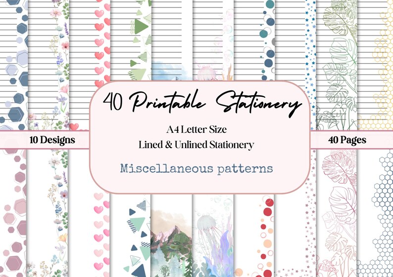Printable Stationery Printable Miscellaneous Stationery Patterns ...