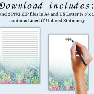 Printable Stationery | Dolphin | Printable Writing Paper | A4 | US (8.5 ...