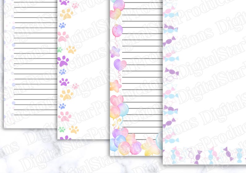 Printable Stationery | Patterns Stationery | Bundle | Printable Writing ...