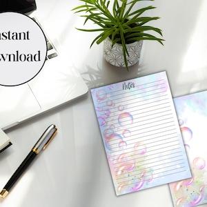 Printable Stationery | Bubbles | Printable Writing Paper | A4 | US (8.5 ...