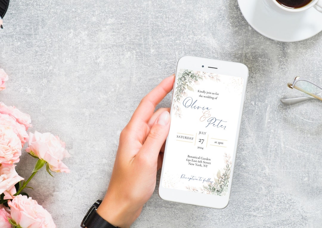 Editable Elegant Wedding Invitation | Wedding Invitation | Digital ...