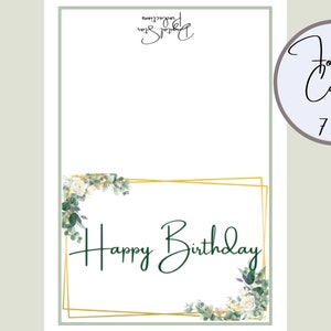 Printable Happy Birthday Card | Digital Eucalyptus Birthday Card ...