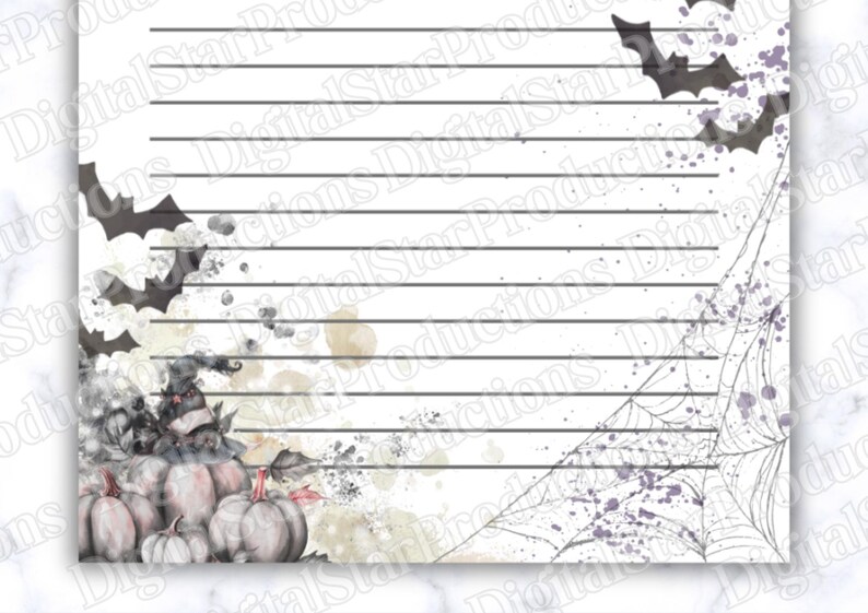 Printable Stationery | Halloween Stationery | Printable Writing Paper ...