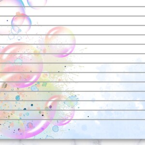 Printable Stationery | Bubbles | Printable Writing Paper | A4 | US (8.5 ...