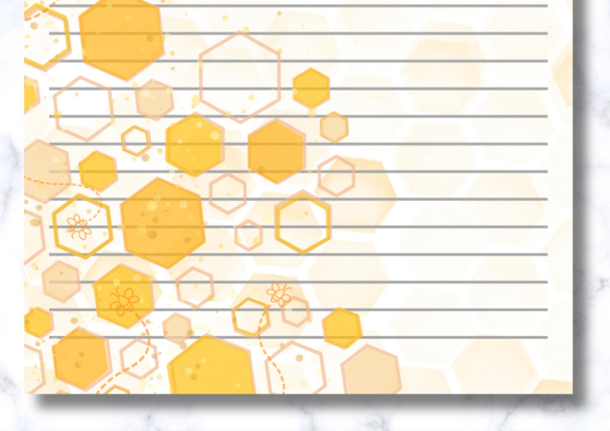 Honeycomb Stationery | Printable Writing Paper | Letter Writing | A4 ...