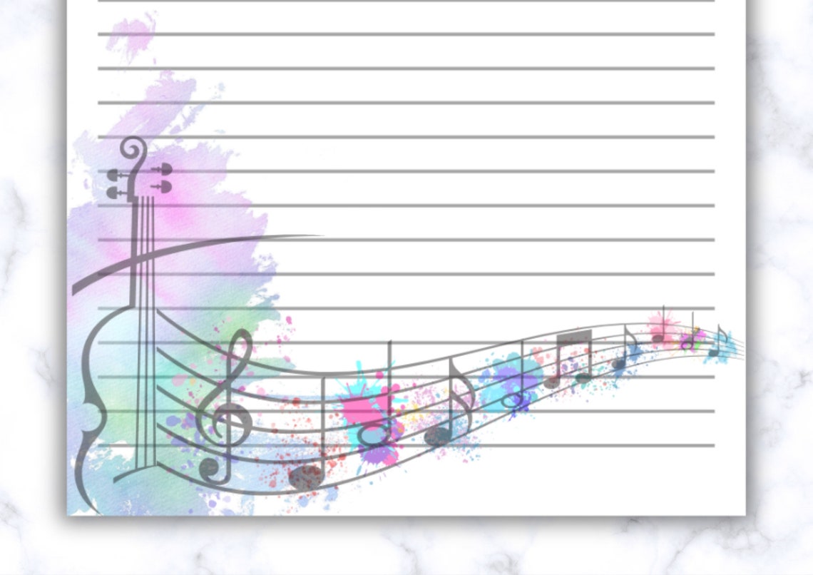 Printable Stationery | Music Stationery | Printable Writing Paper | A4 ...