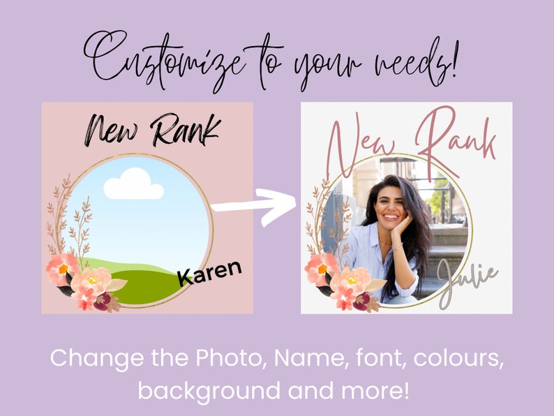 Network Marketing Canva Template Pink Floral Shout Out Template Rank up ...