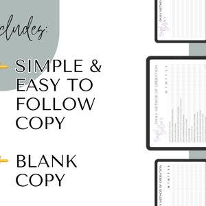 Daily Method of Operation Worksheet for Network Marketing DMO Template ...