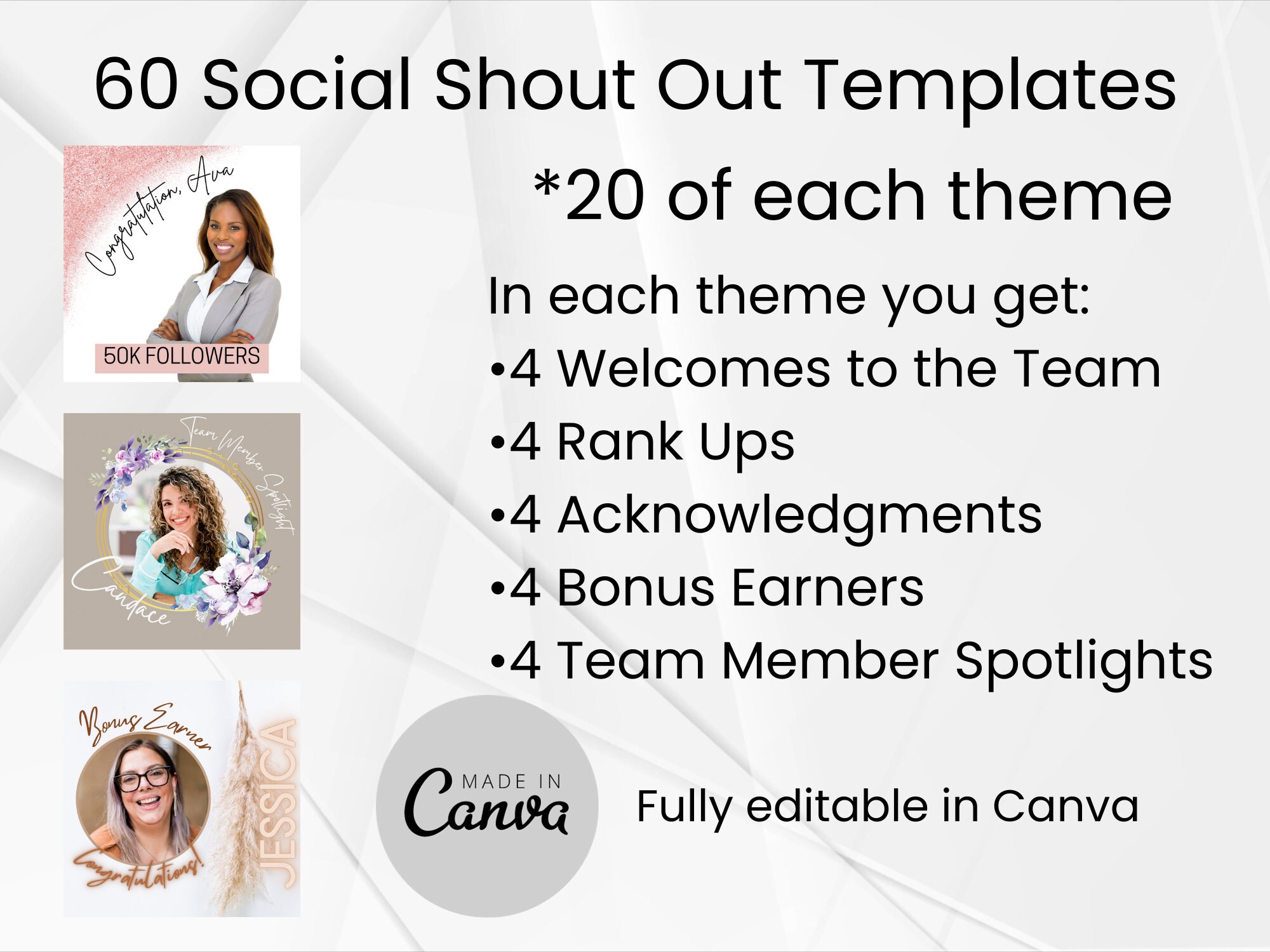 Network Marketing Social Media Shout Out Template Bundle for Social ...