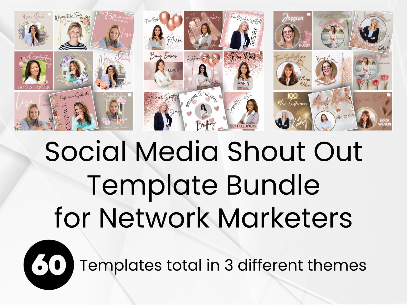 Network Marketing Social Media Shout Out Template Bundle for Social ...